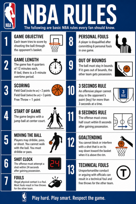 NBA Rules, Scoring, Fouls and Shot Clock Explained